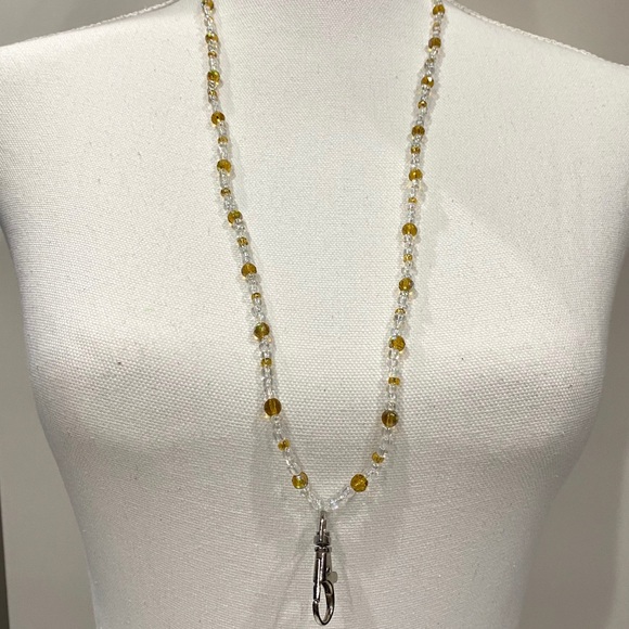 Accessories | Gold Rainbow Clear Lanyard | Poshmark